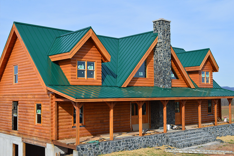 Green Metal Roof House